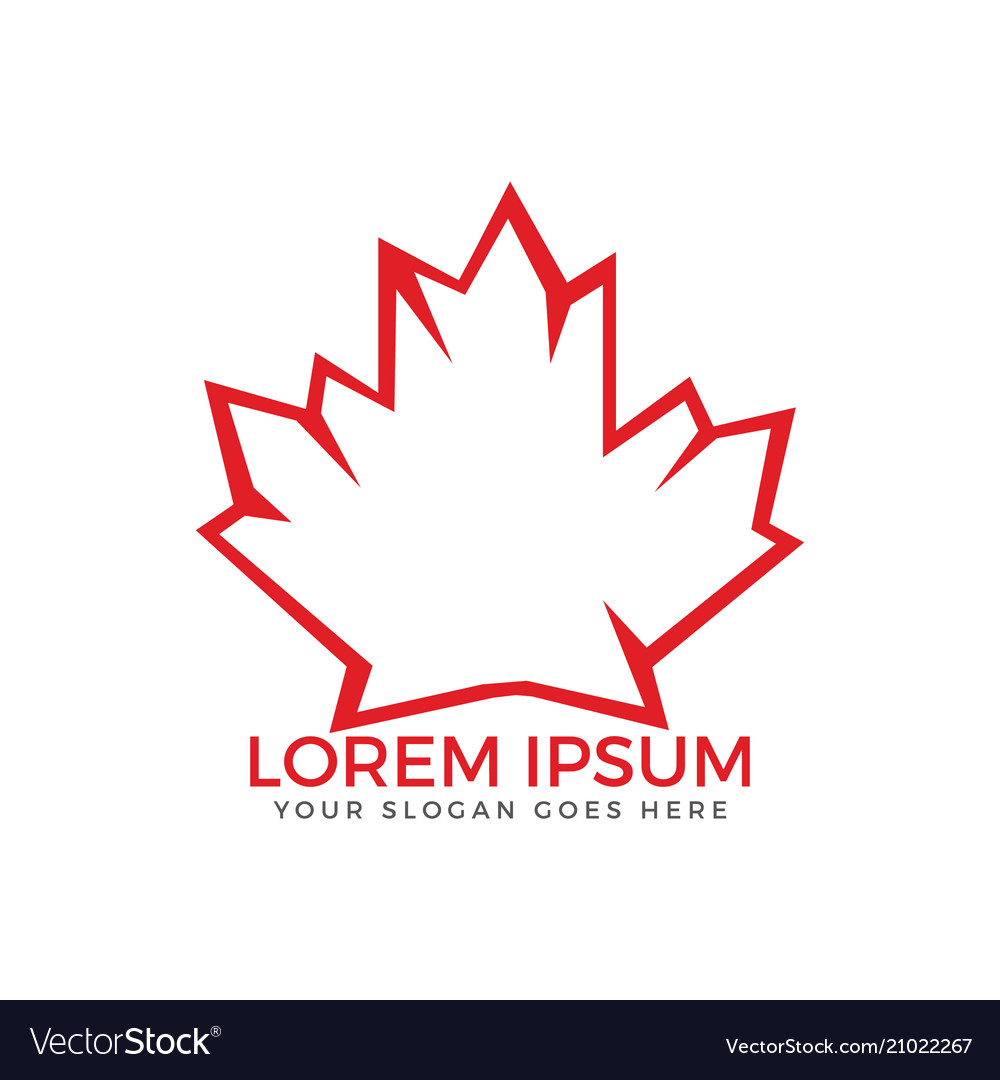Maple leaf logo design Royalty Free Vector Image