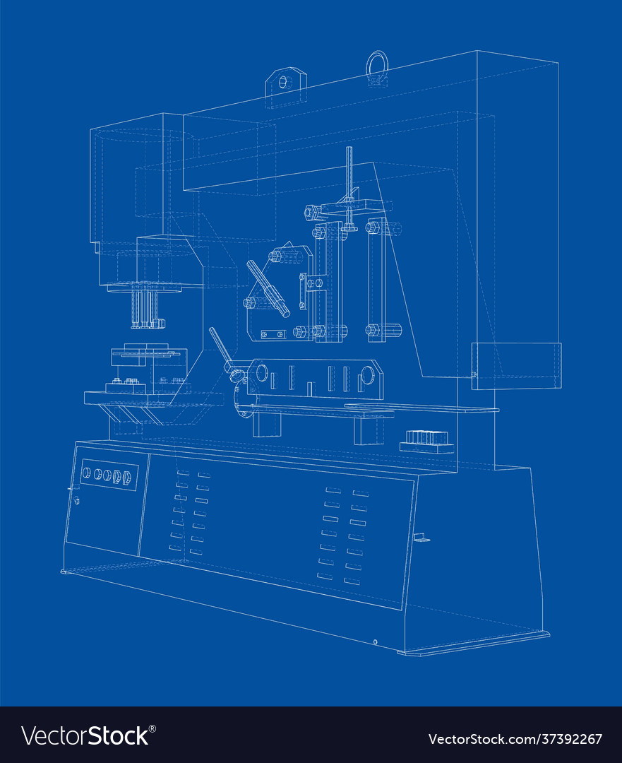 Metalworking cnc machine Royalty Free Vector Image