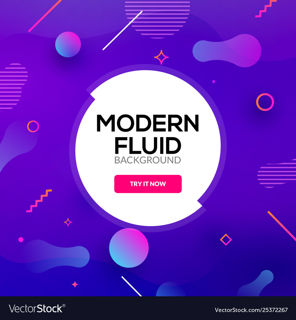 Modern abstract fluid background gradient liquid Vector Image