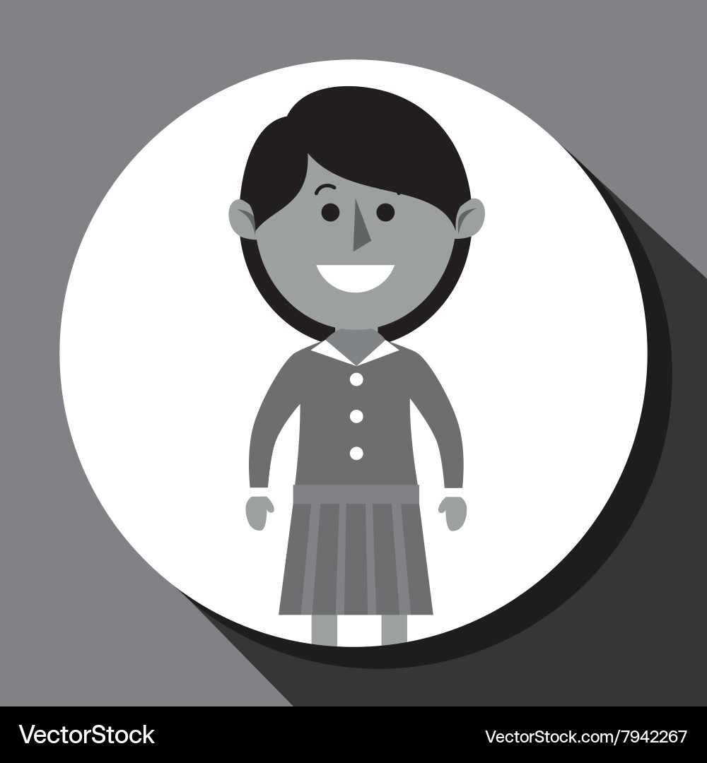 People cartoon gray and white Royalty Free Vector Image
