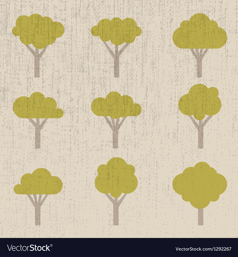 Set of trees Royalty Free Vector Image - VectorStock