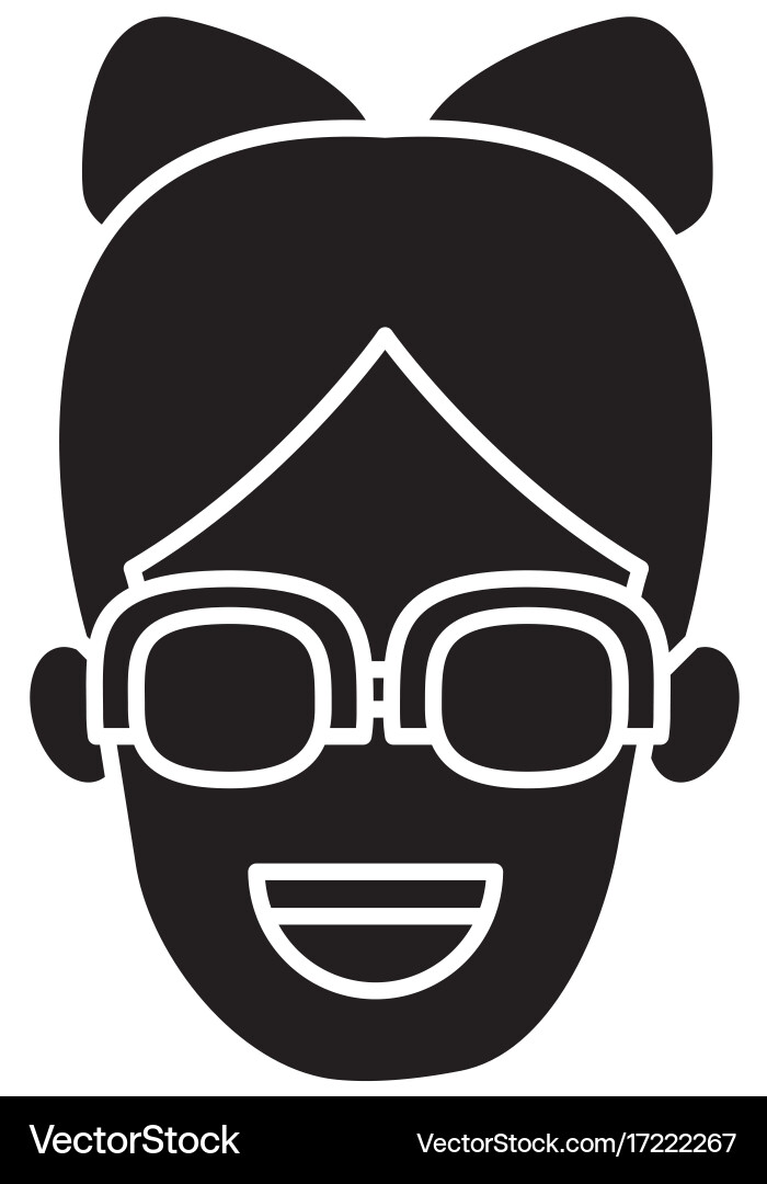 Woman with glasses Royalty Free Vector Image - VectorStock