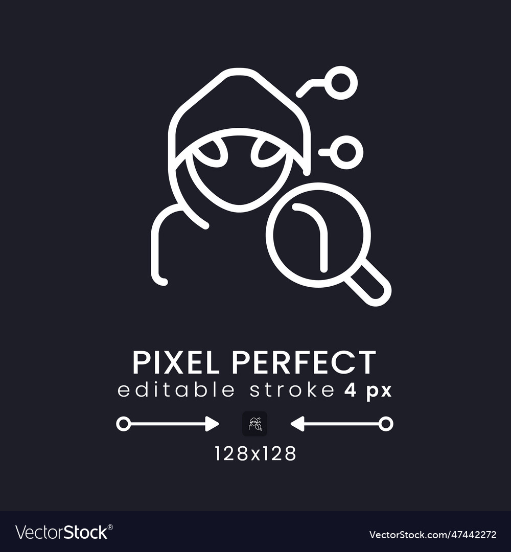 Attack analytics white linear desktop icon Vector Image