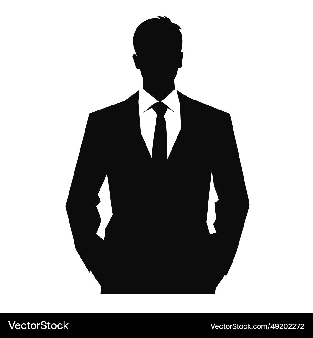Businessman black icon on white background Vector Image