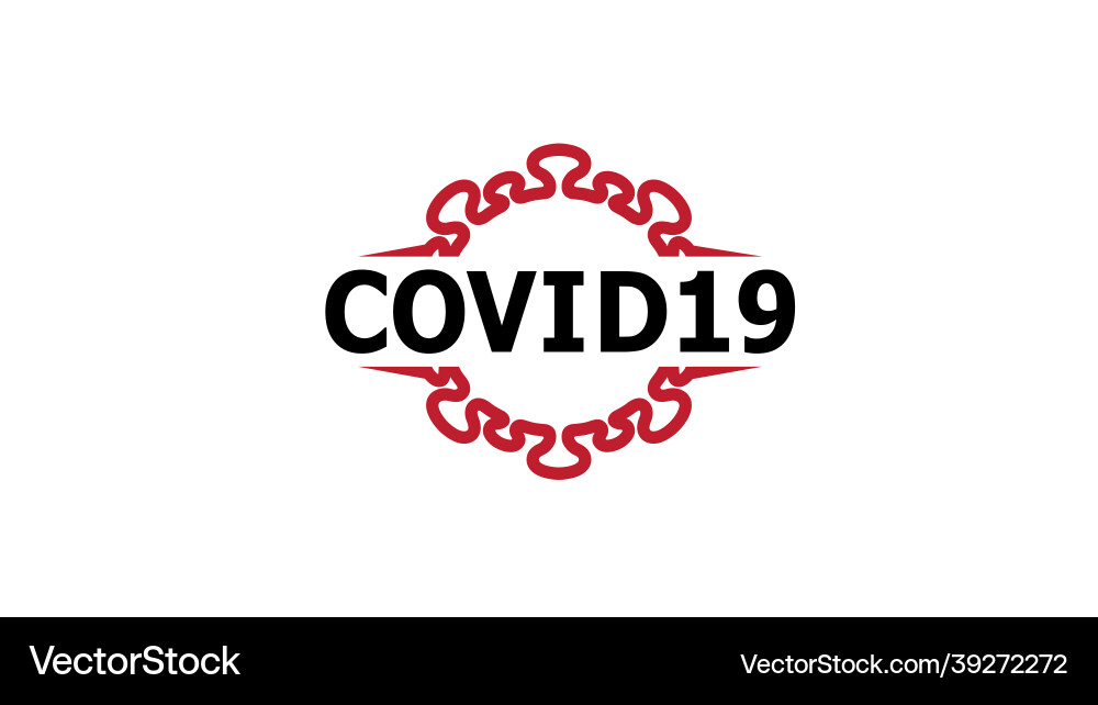 Creative covid-19 coronavirus logo symbol Vector Image