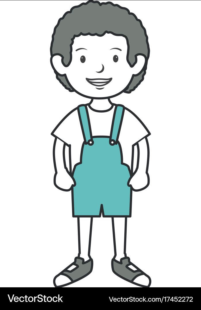 Cute little boy avatar character Royalty Free Vector Image