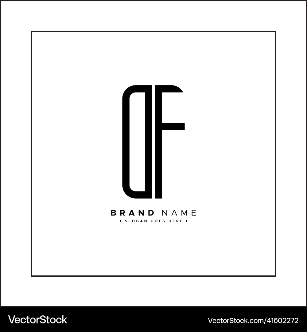 Initial letter df logo - minimal business logo Vector Image