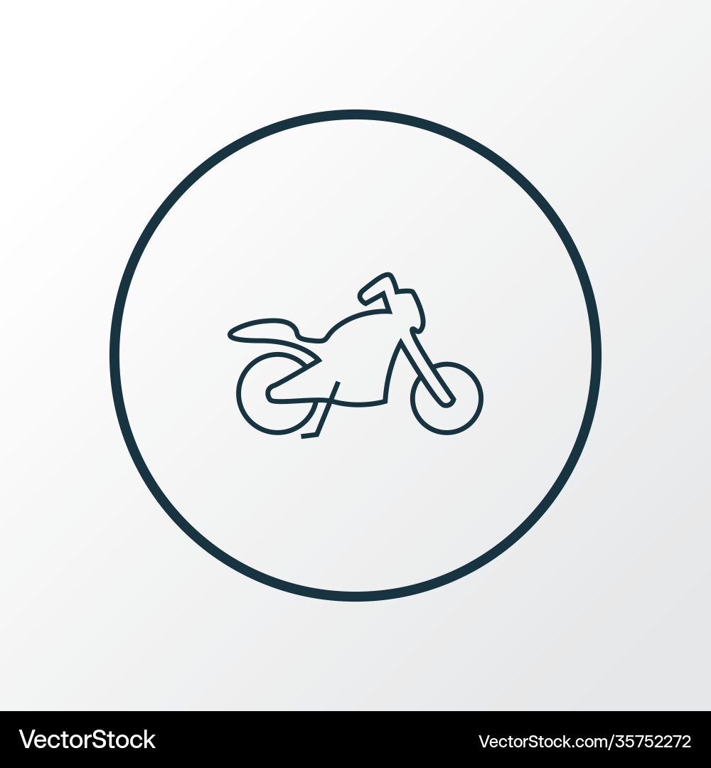 Motorcycle icon line symbol premium quality Vector Image