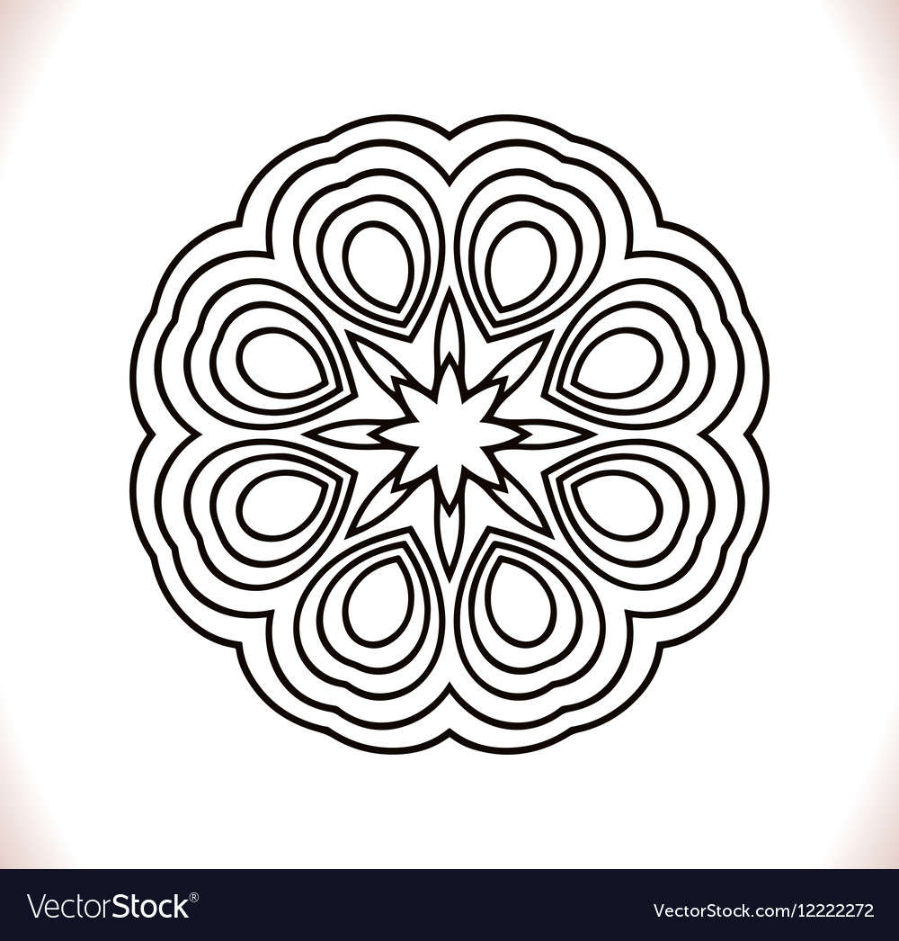 Round ornament pattern Royalty Free Vector Image