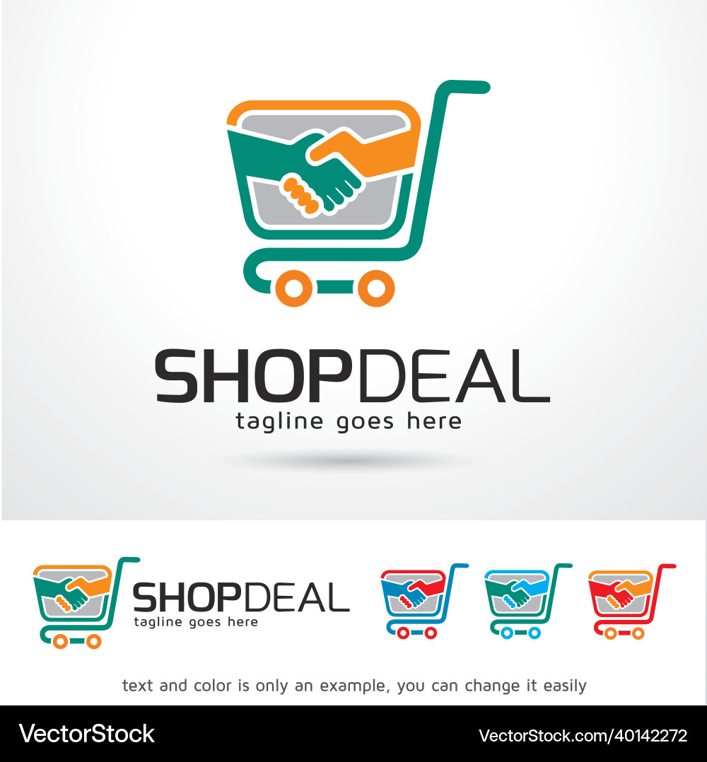 Shop deal logo template Royalty Free Vector Image