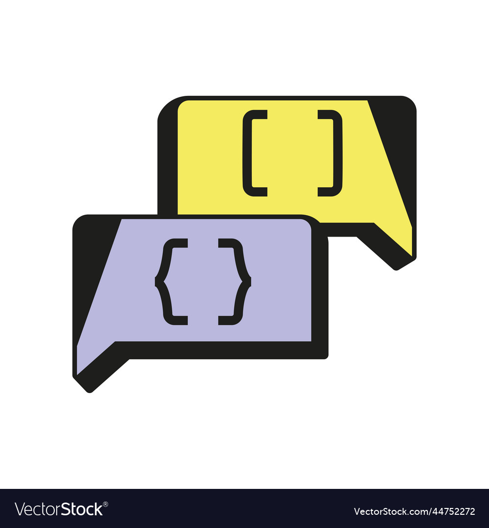 Web development language Royalty Free Vector Image