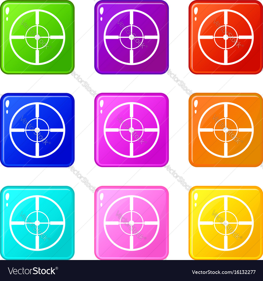 Aim set 9 Royalty Free Vector Image - VectorStock