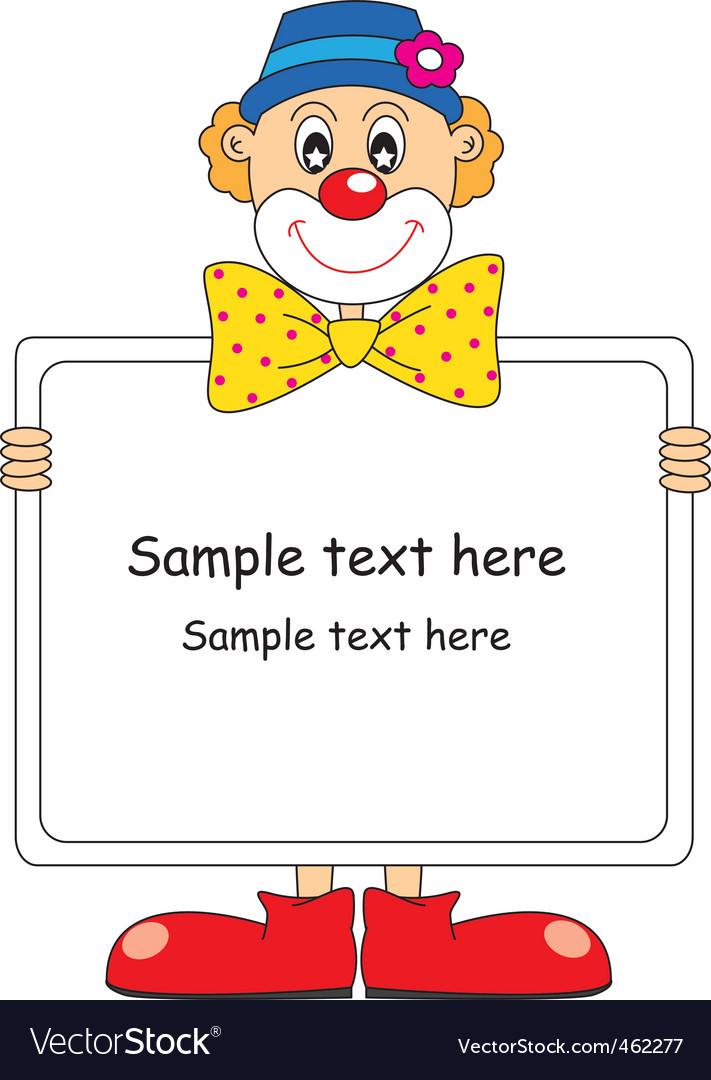 Clown text Royalty Free Vector Image - VectorStock