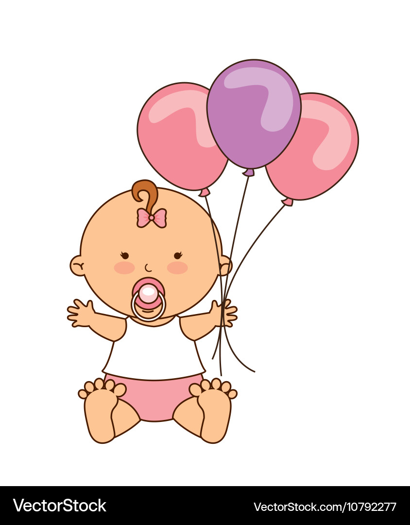 Cute little baby icon Royalty Free Vector Image