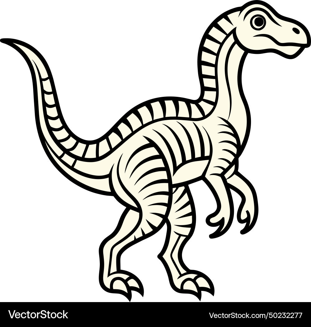 Dinosaur line Royalty Free Vector Image - VectorStock