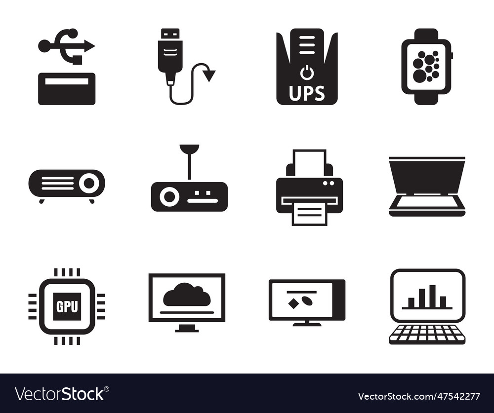 Internet simple icons set Royalty Free Vector Image