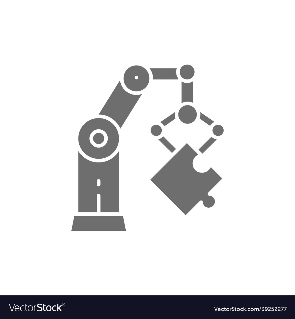 Robotic hand manipulator industrial mechanical Vector Image