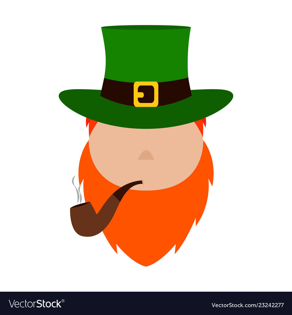 Saint patrick elf face Royalty Free Vector Image