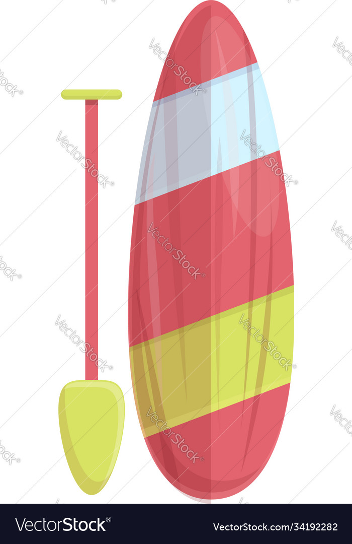 Activity sup surfing icon cartoon style Royalty Free Vector