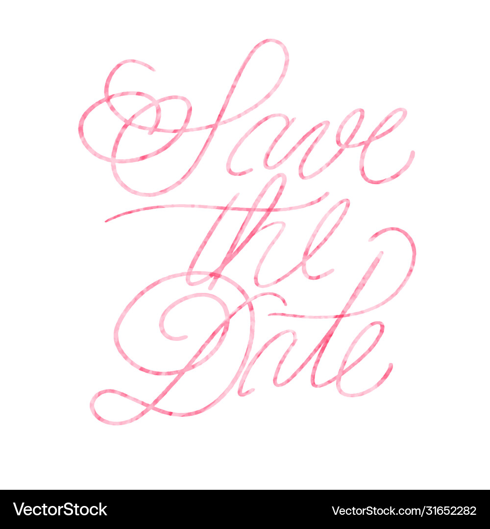 Brush lettering watercolor invitation phrase Vector Image