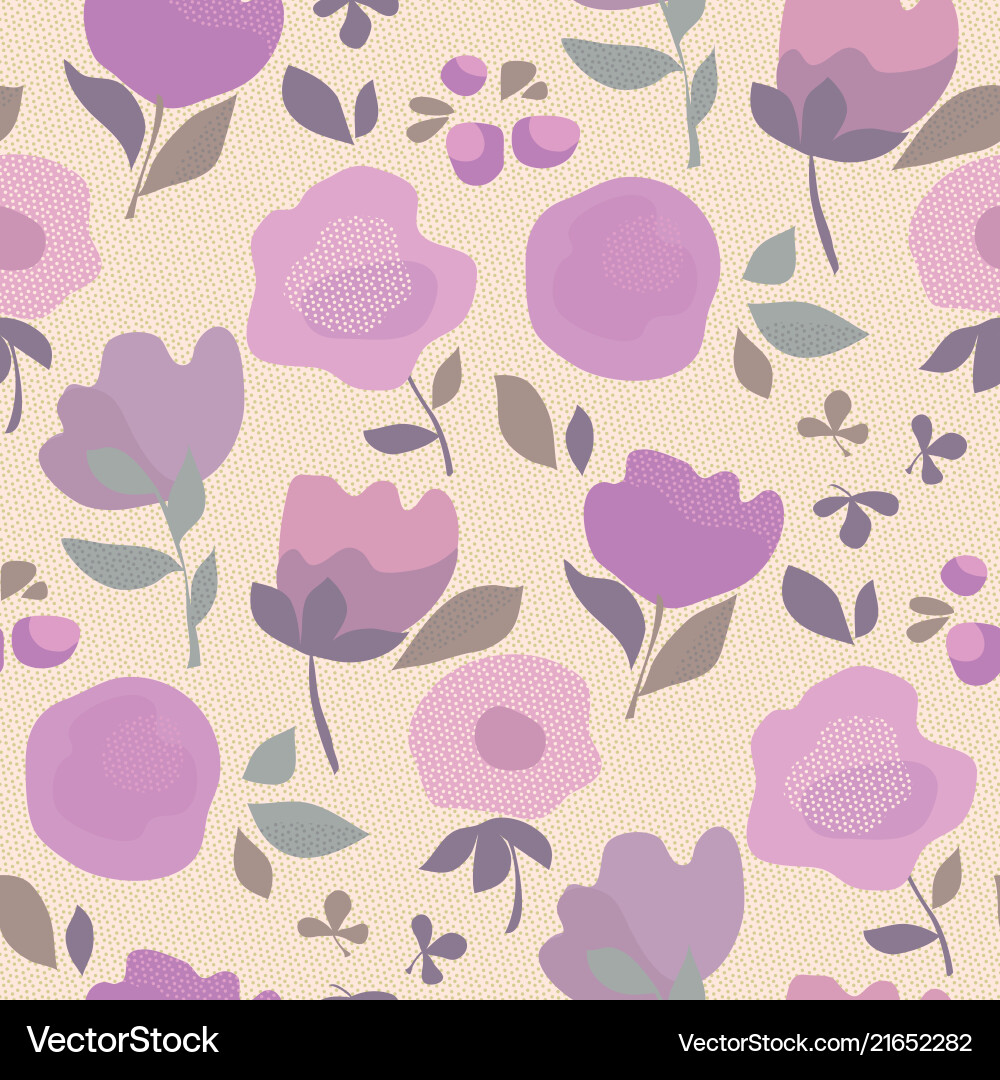 Elegant violet color boho style floral Royalty Free Vector