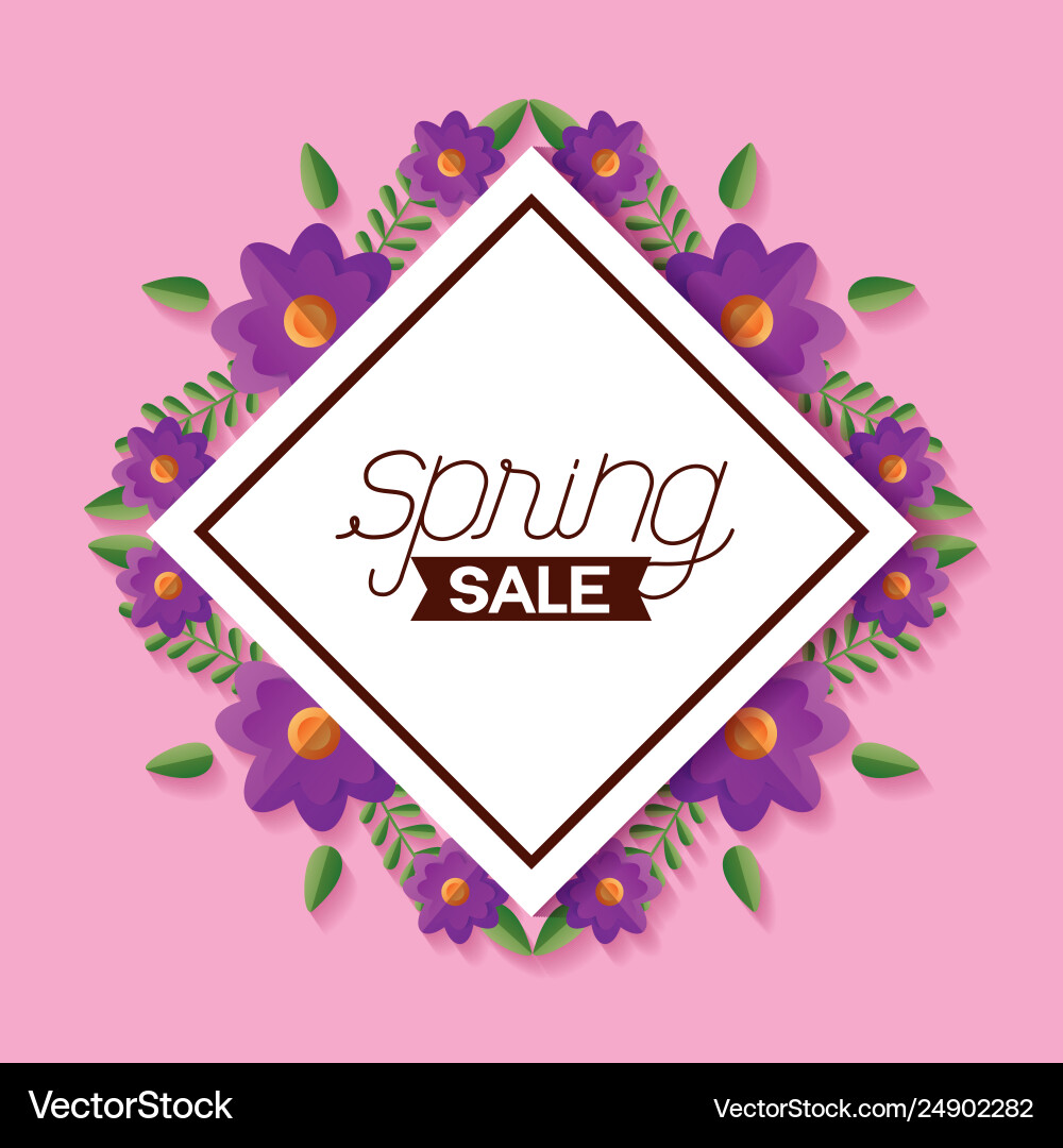 Flowers spring sale Royalty Free Vector Image - VectorStock