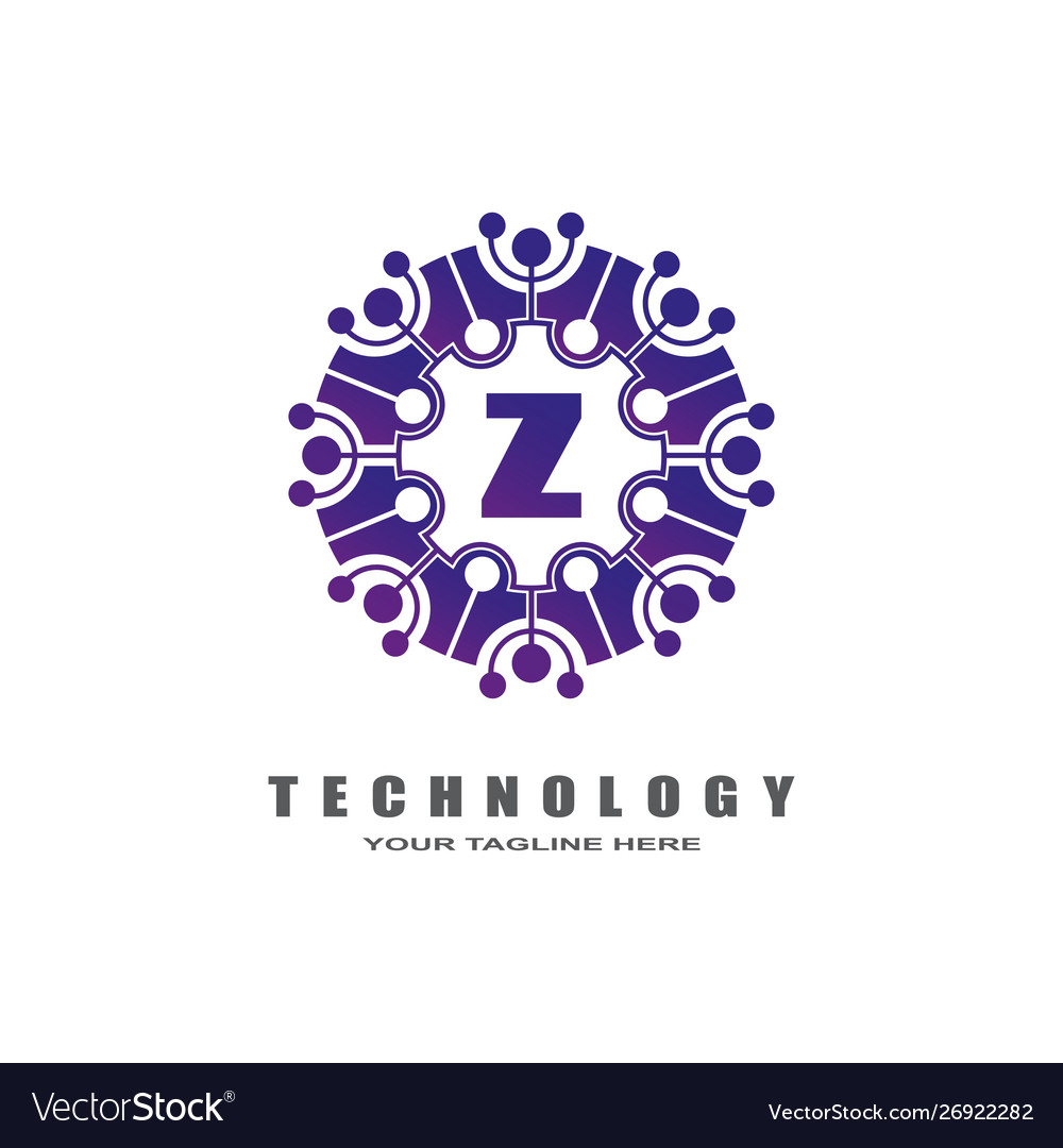 Future technology logo Royalty Free Vector Image