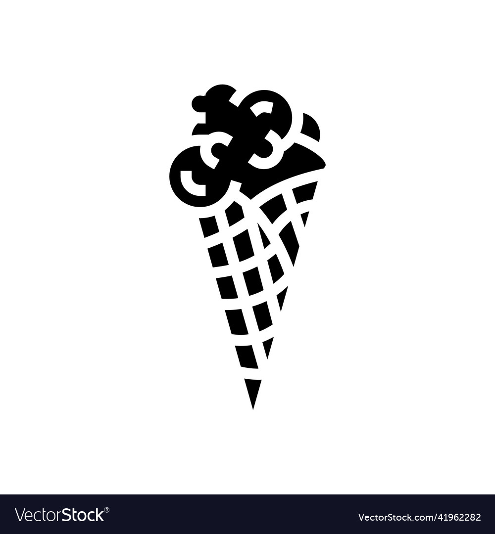 Gelato ice cream glyph icon Royalty Free Vector Image