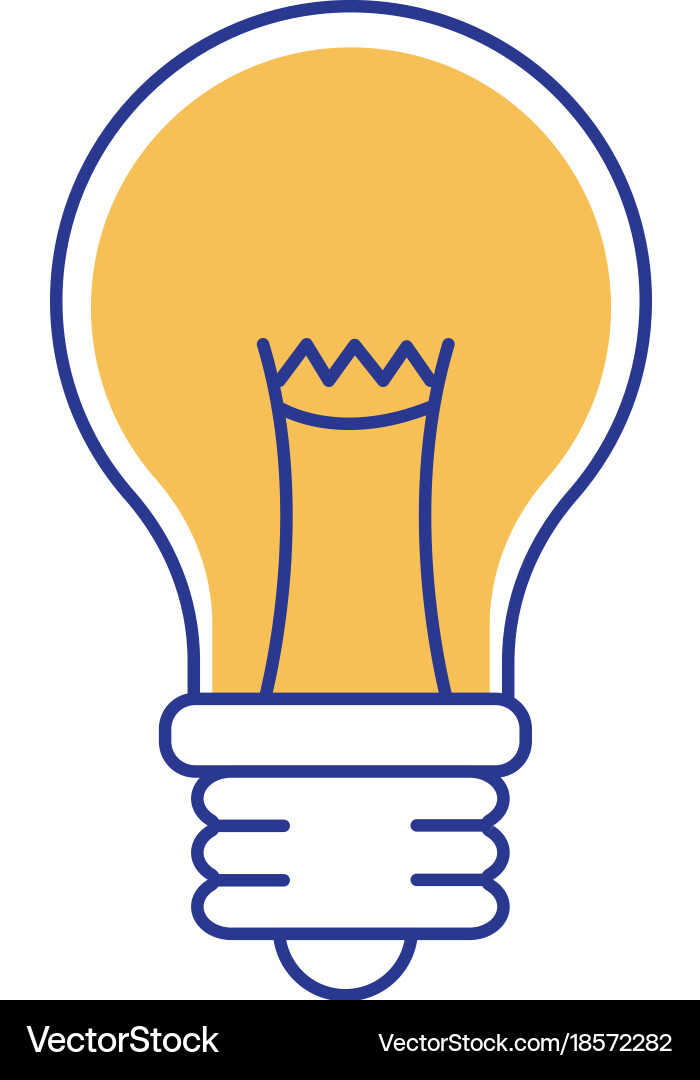 Isolated light bulb design Royalty Free Vector Image