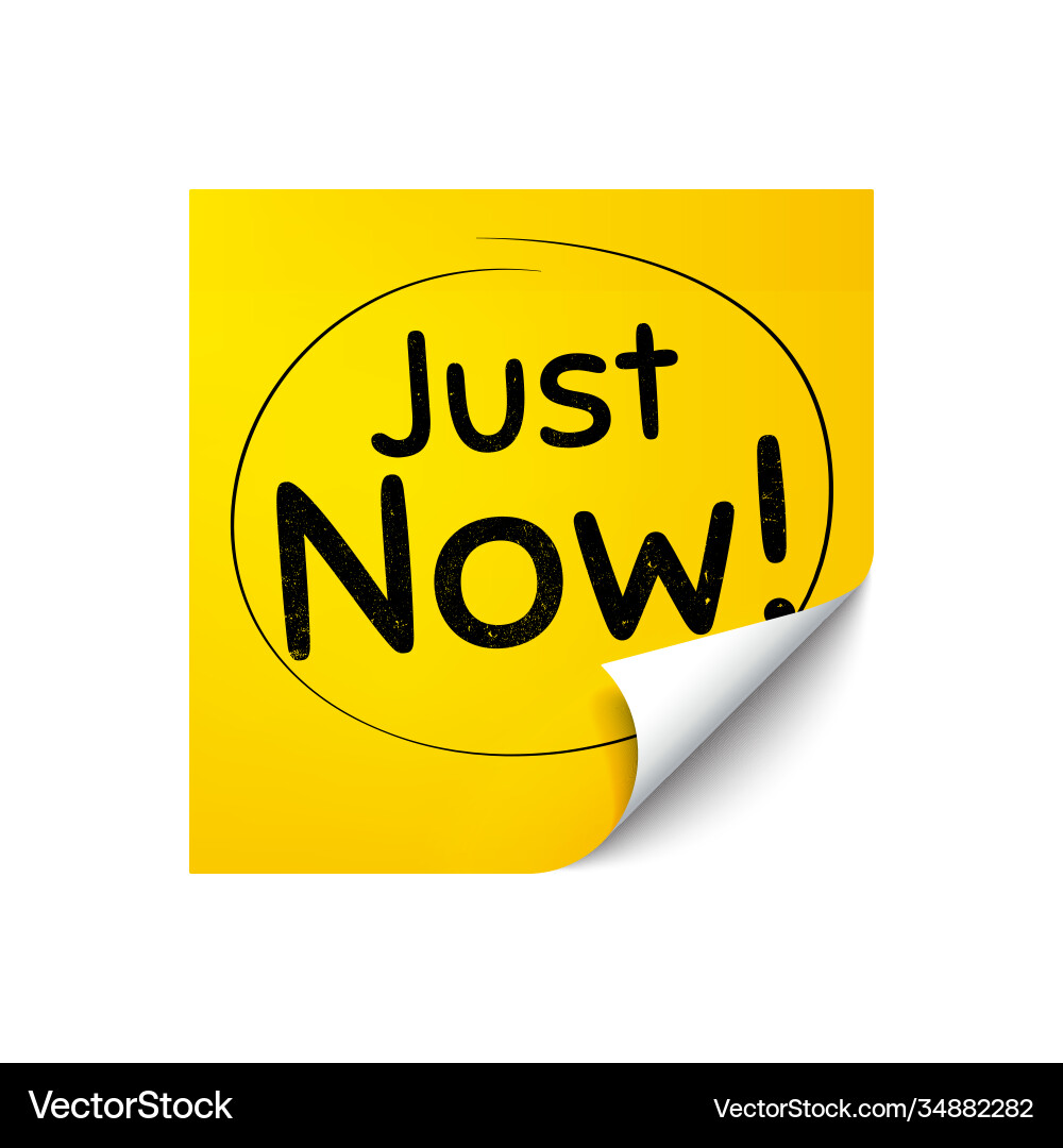 Just now symbol special offer sign Royalty Free Vector Image