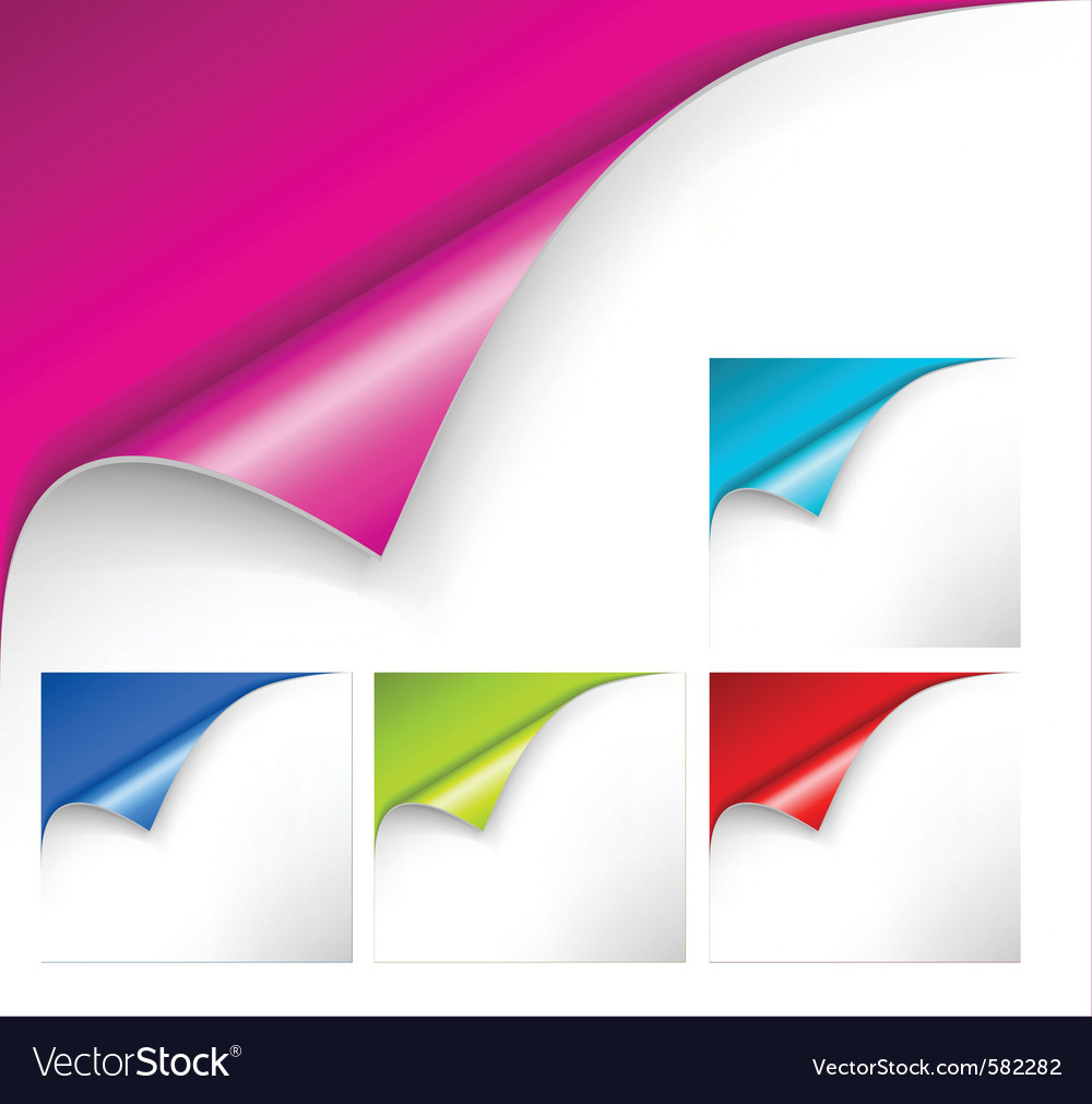 Paper Curl Royalty Free Vector Image Vectorstock