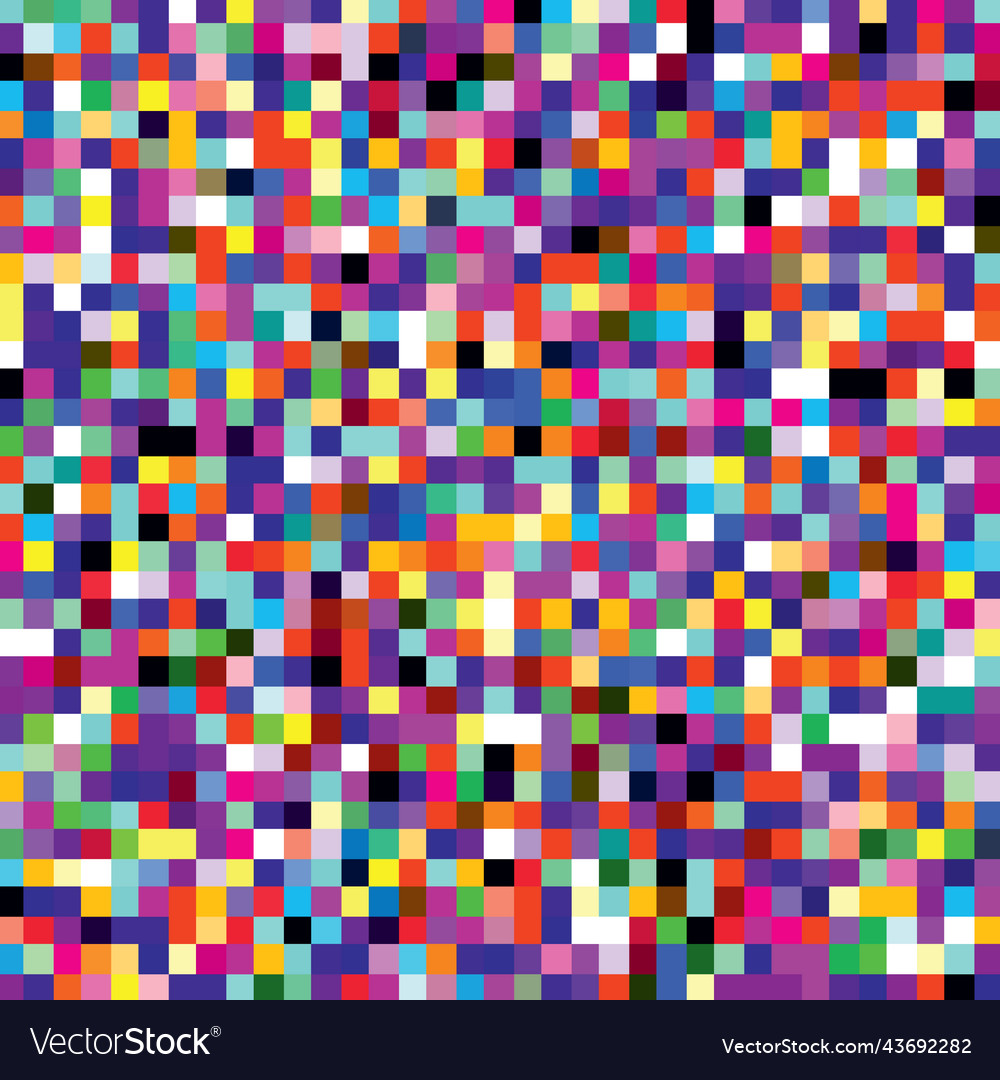 Pixel mosaic seamless pattern Royalty Free Vector Image