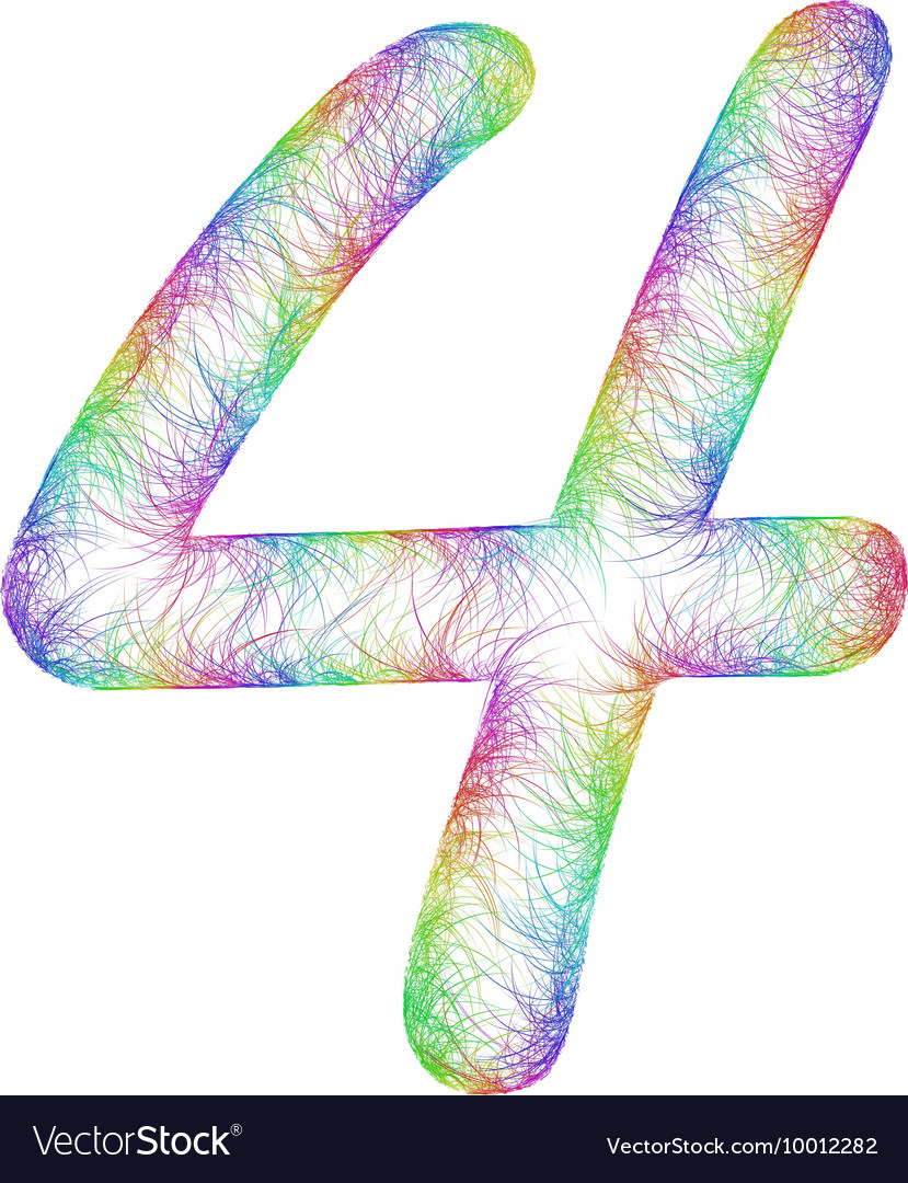 Rainbow sketch font design Royalty Free Vector Image