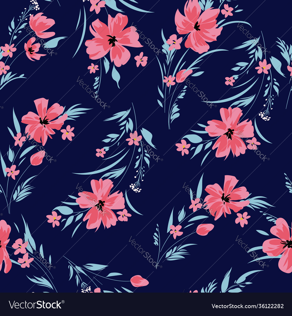 Seamless spring floral pattern 1 Royalty Free Vector Image