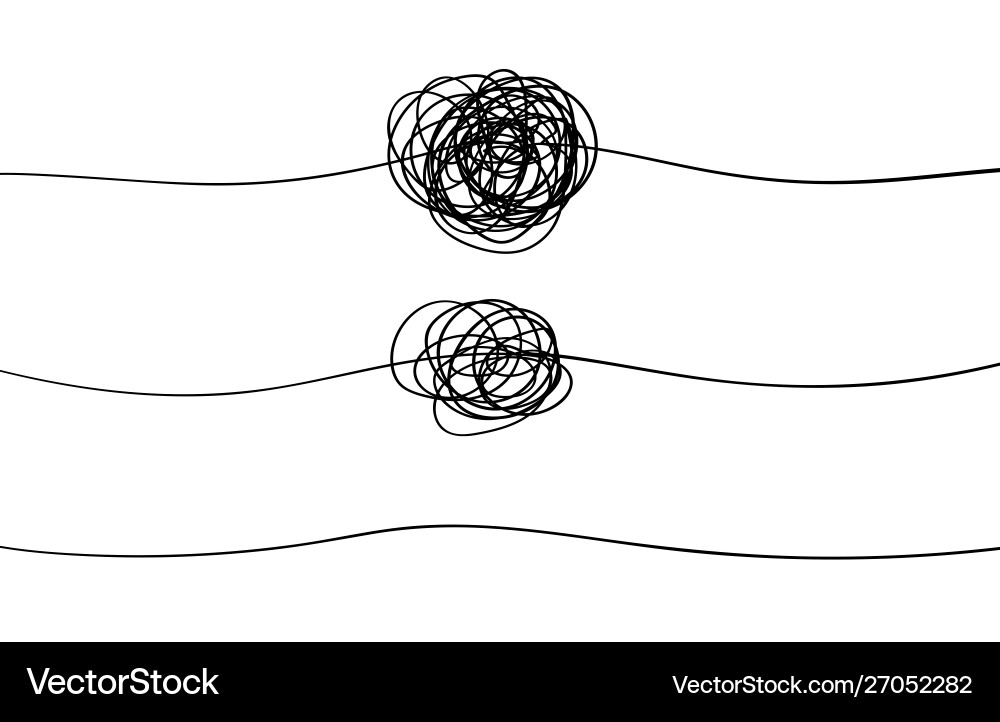 Tangled line shapeset symbol complicated Vector Image