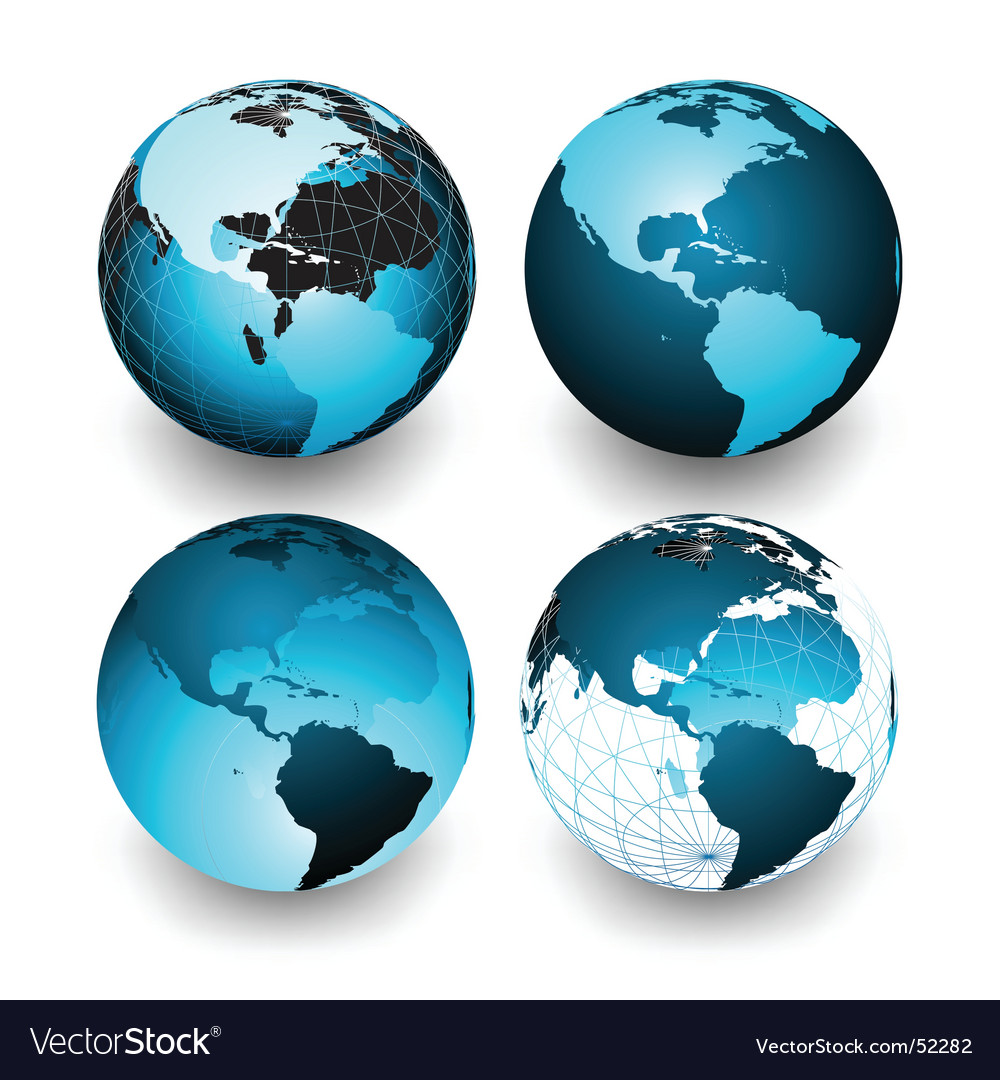 World globe Royalty Free Vector Image - VectorStock