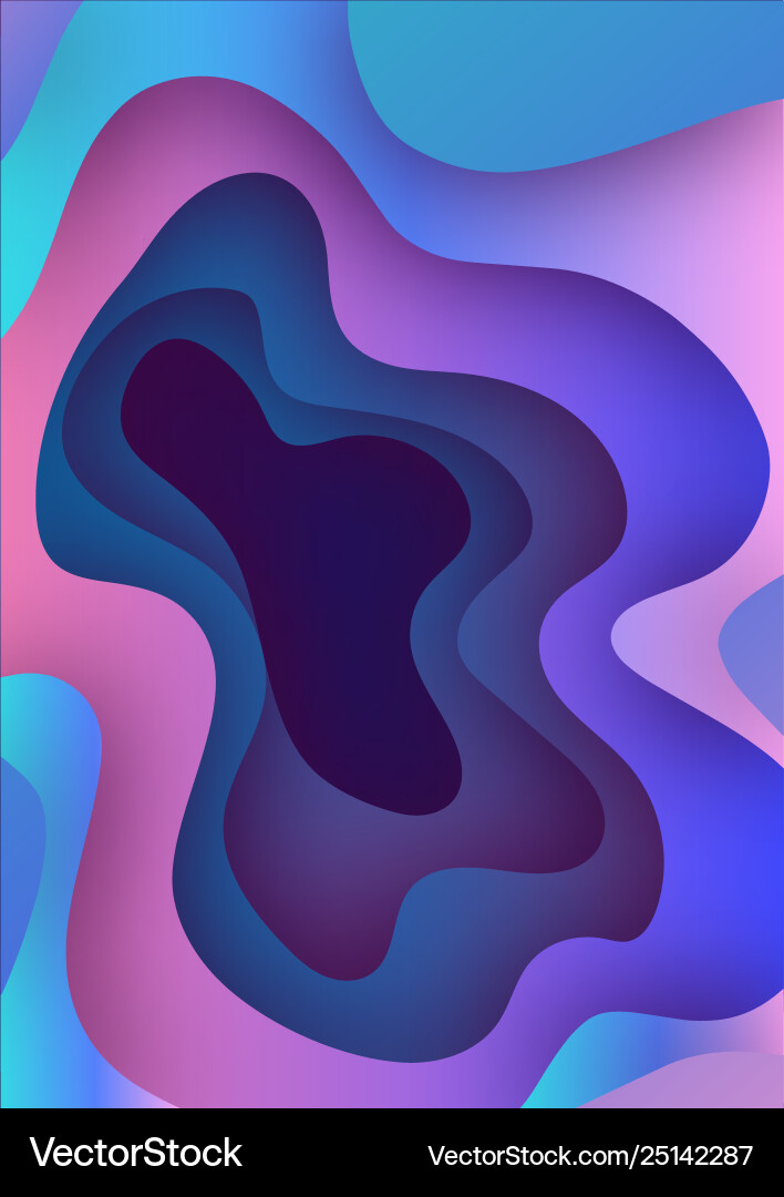 3d paper art bright colorful Royalty Free Vector Image
