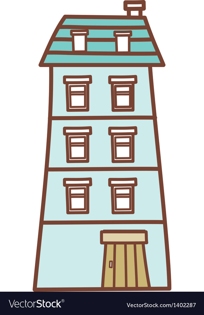 A building Royalty Free Vector Image - VectorStock