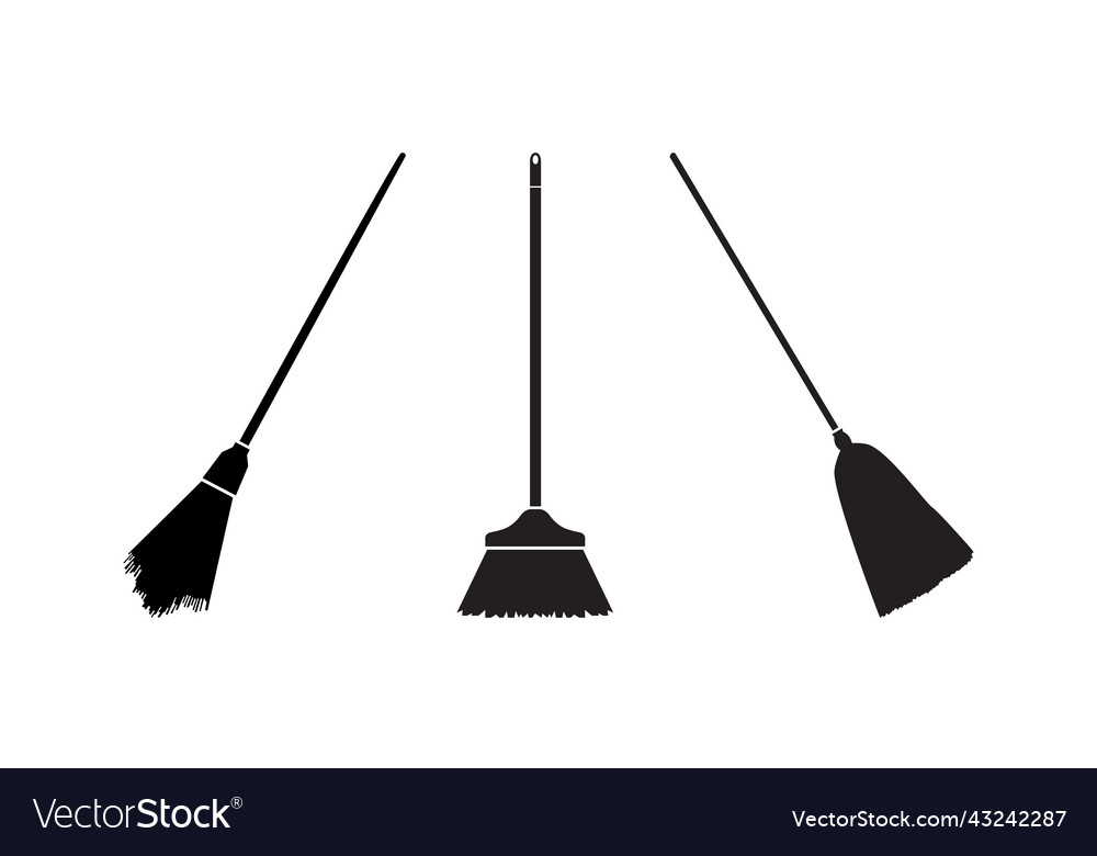 A set of cleaning products broom household Vector Image