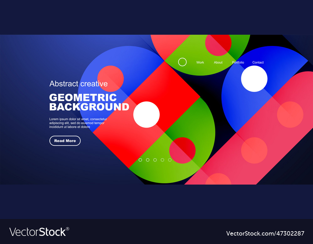 Abstract technology landing page background Vector Image