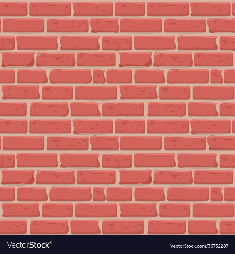 Brick wall seamless texture continuous loop Vector Image