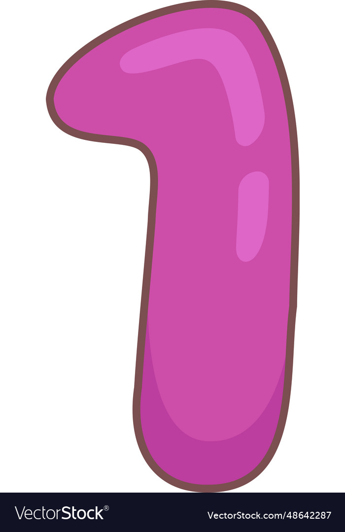 First comic digit Royalty Free Vector Image - VectorStock