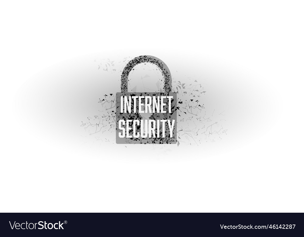 Internet digital security technology concept Vector Image
