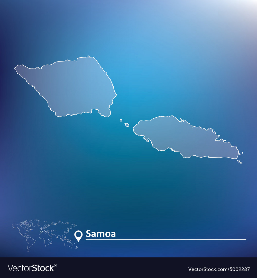 Map samoa Royalty Free Vector Image - VectorStock