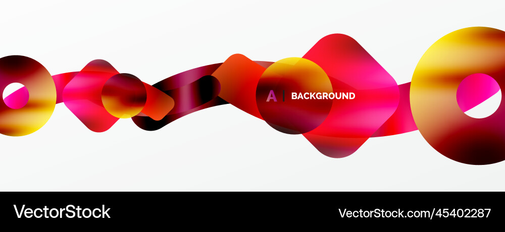 Metallic shiny geometric surfaces round shapes Vector Image