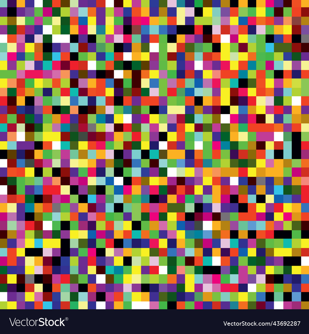 Pixel mosaic seamless pattern Royalty Free Vector Image