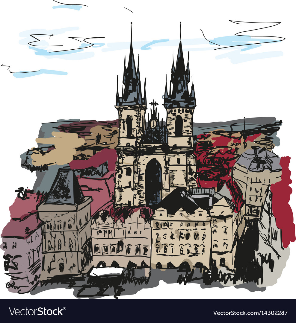 Prague Royalty Free Vector Image - VectorStock