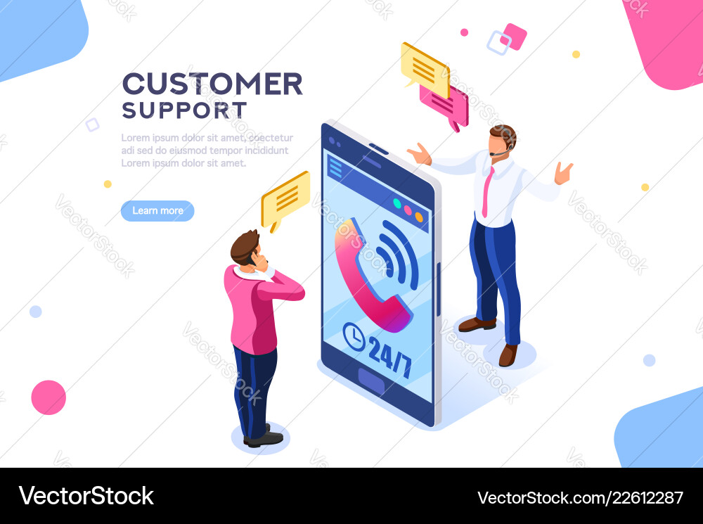 Product and shop assistance Royalty Free Vector Image