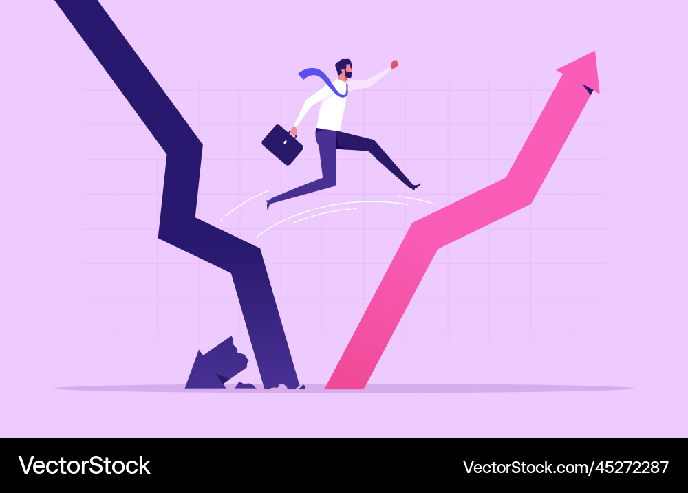 Stock market volatility or adjustment Royalty Free Vector