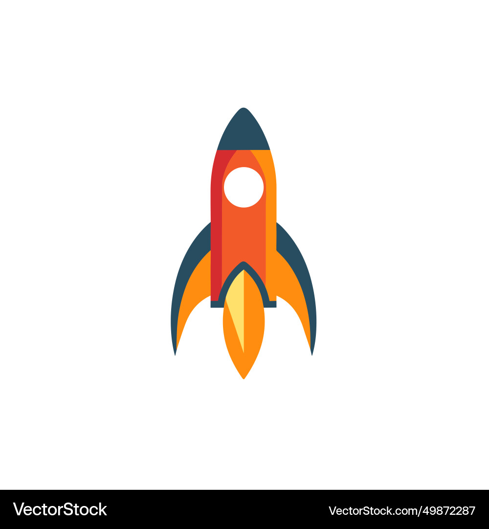 Technology company filled colorful logo Royalty Free Vector